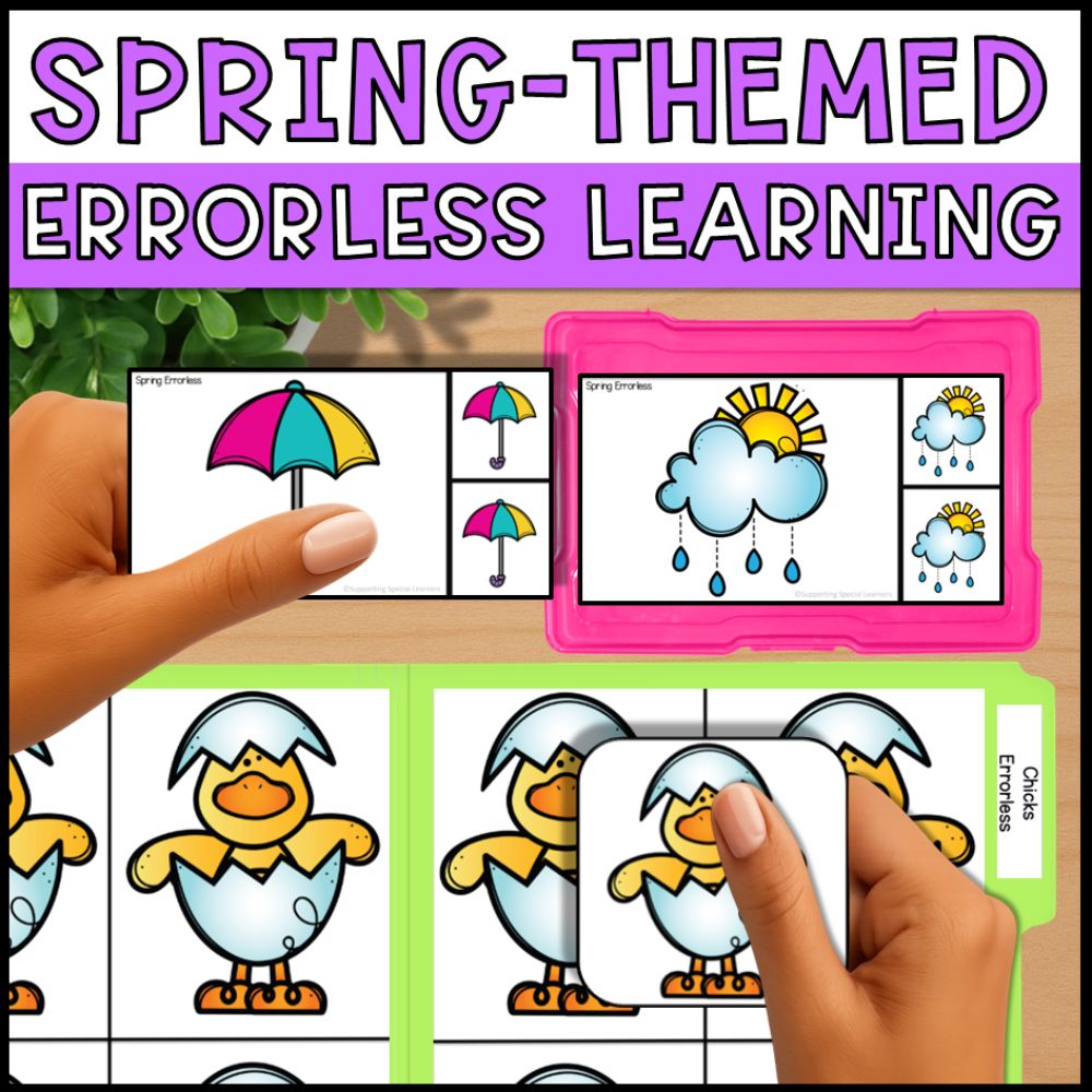 Spring Errorless Learning - File Folders & Task Boxes