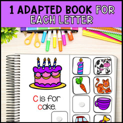 Alphabet Bundle - Adapted Books, Sorting Mats, Write The Room