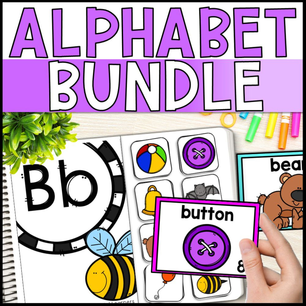 Alphabet Bundle - Adapted Books, Sorting Mats, Write The Room