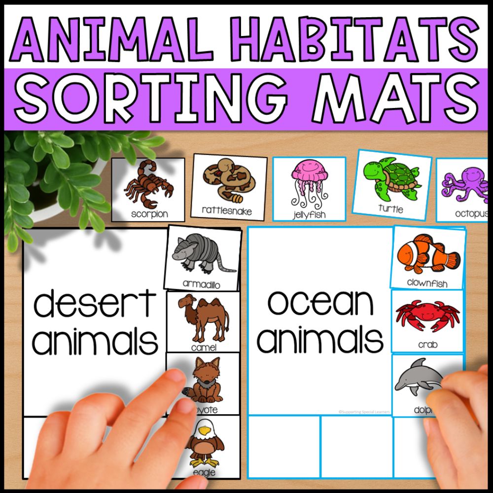 Animal Habitats Sorting Activities: Sorting Mats