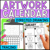 Artwork Calendar Activity - Directed Drawing and Tracing