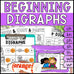 Beginning Digraphs – Adapted Books, No-Prep Worksheets, Task Cards