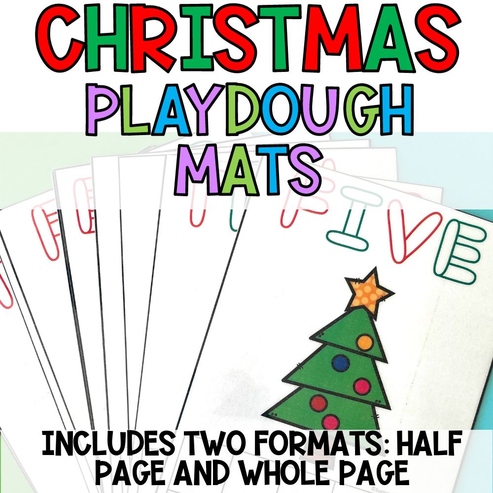 Christmas Playdough Mats: Counting using Ten Frame - Math Centers ...