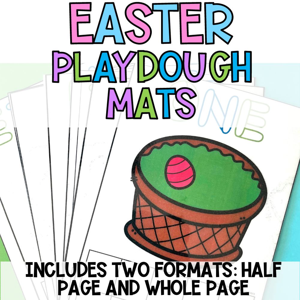 Easter Playdough Mats: Counting using Ten Frame - Math Centers