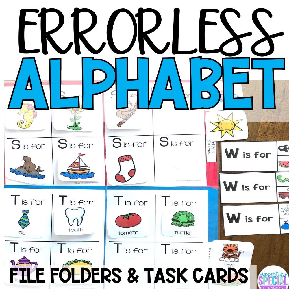 Errorless Learning Alphabet - File Folders and Task Boxes – Supporting ...