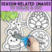 Fine Motor Cutting Practice for Special Education - 4 Seasons