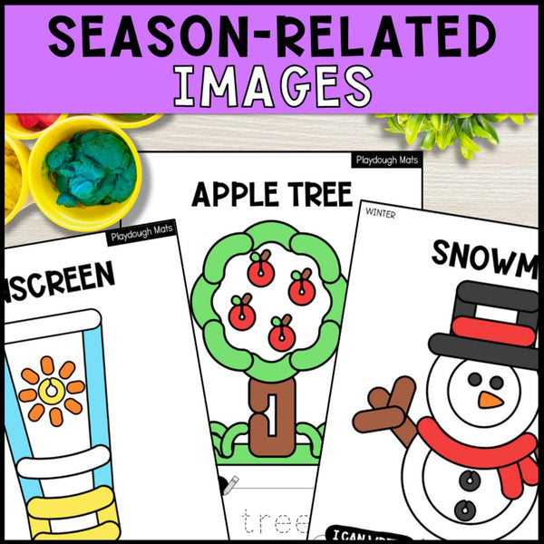 Fine Motor Playdough Mats Special Education Centers - Seasonal