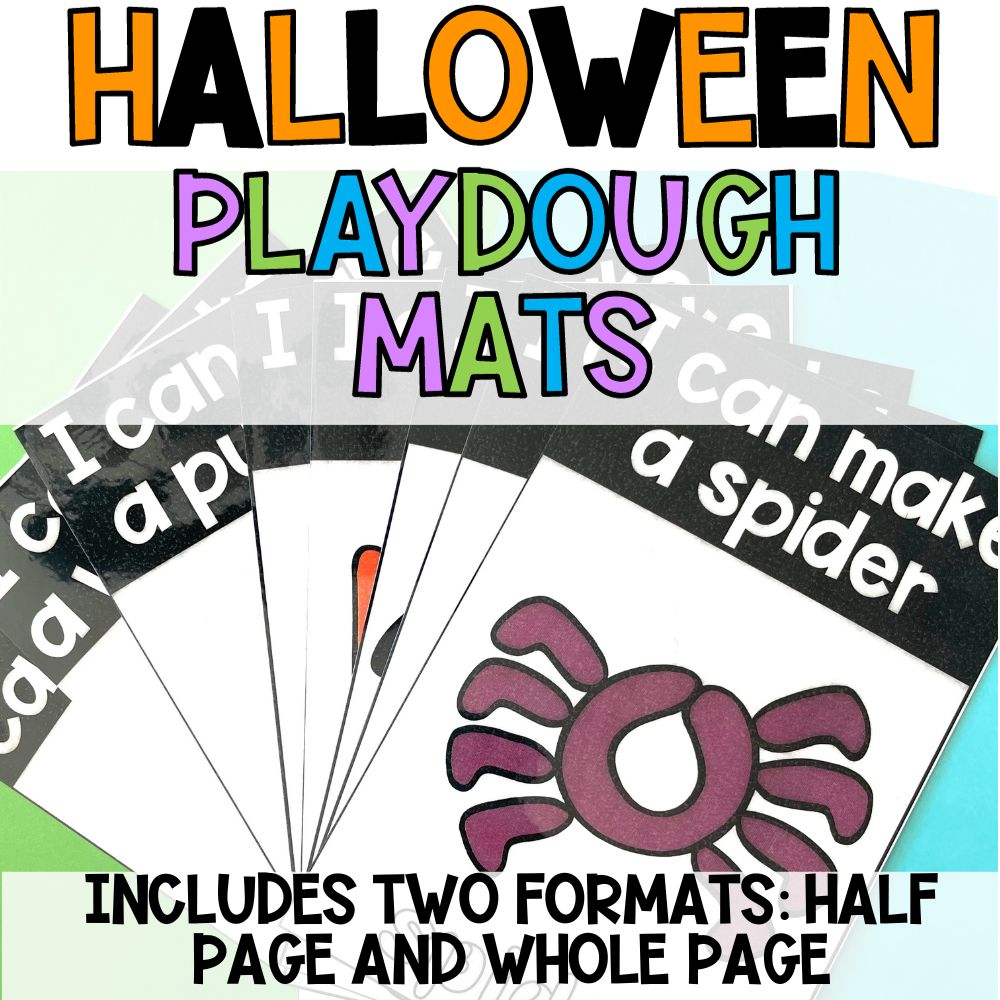 Halloween Playdough Mats - Kindergarten Math Centers and Creativity ...
