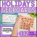 Holiday Theme Geoboard Task Cards - Fine Motor Activities