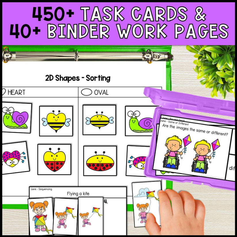 June Basic Concepts Worksheets for Special Education: ELA and Math