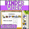 Morning Work Binder Bundle: Special Education and Kindergarten
