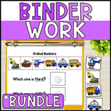 Morning Work Binder Bundle: Special Education and Kindergarten