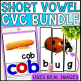 Short Vowel CVC Words Bundle with Real Photos for Special Ed