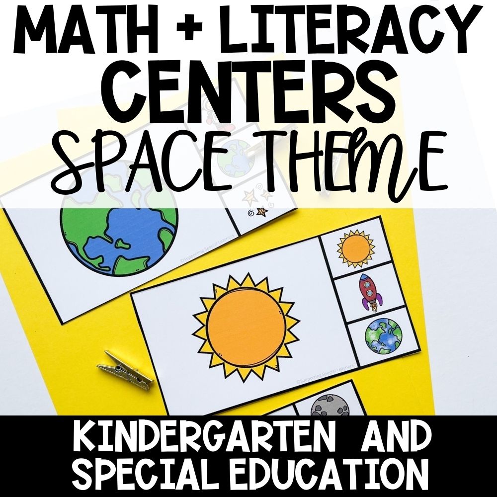 Space Theme Math and Literacy Centers: Special Ed & Kindergarten