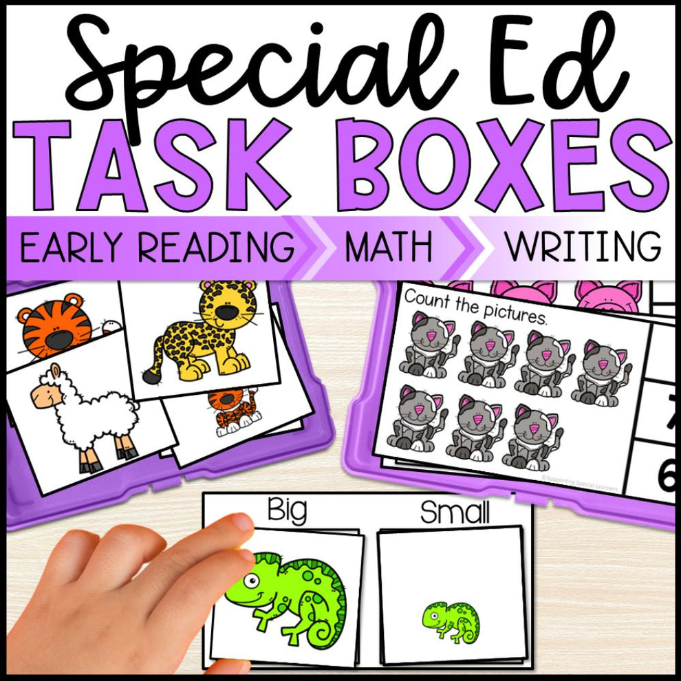 Special Education Task Boxes - Early Reading, Writing & More