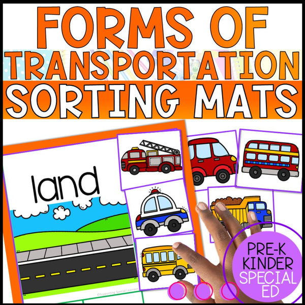 Transportation Sorting Activities - Easy to Differentiate Sorting Mats